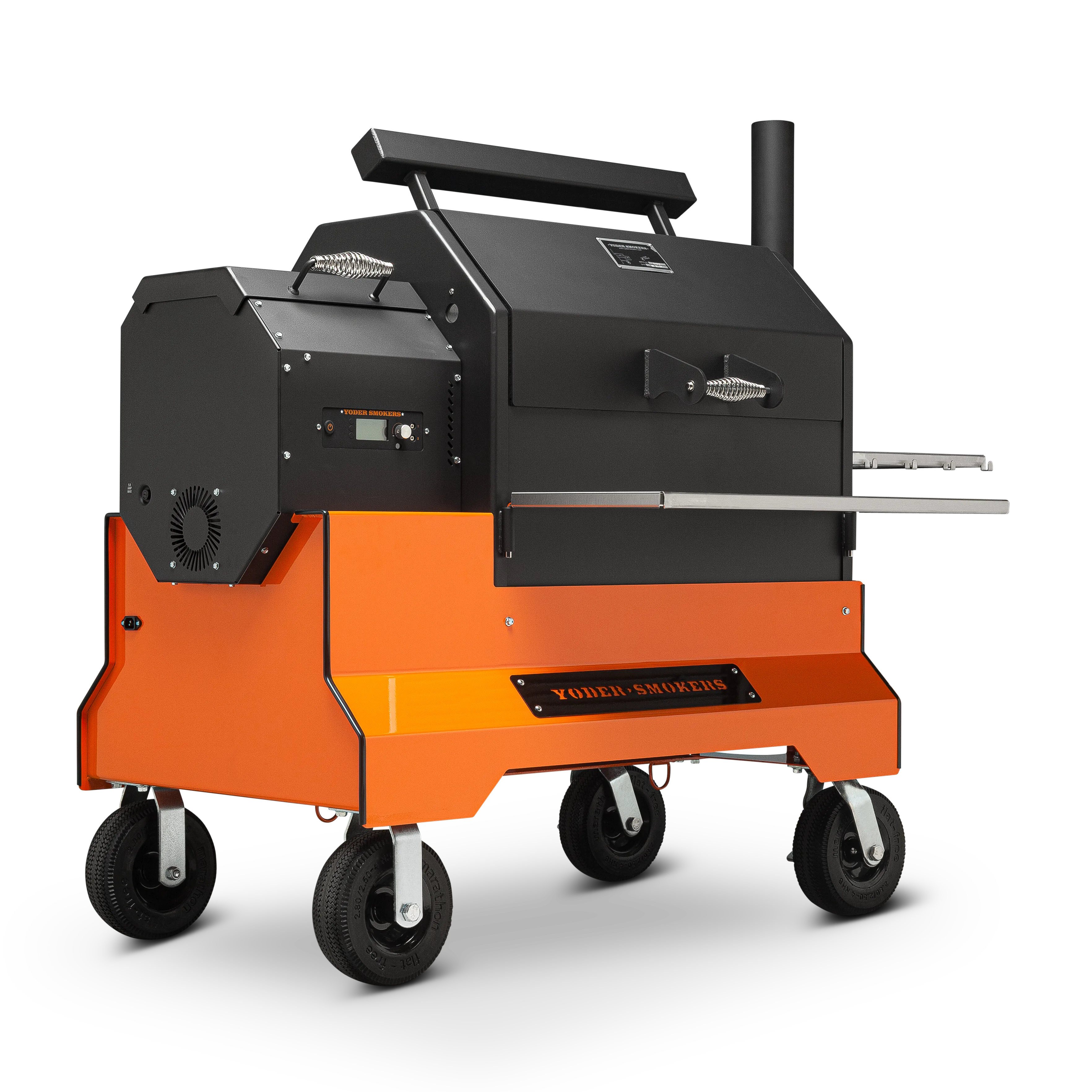Yoder YS640 Comp (Orange) + 10-Inch Wheels+Stainless Shelves + 2nd ...
